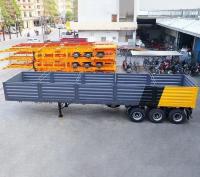 China 3-Axis Sidewall Semi-Trailer Fence-Type Cargo Bulk Trailer with 5.5 Tons Capacity for sale