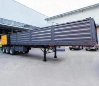 China 3-Axis Sidewall Semi-Trailer Fence-Type Cargo Bulk Trailer with 5.5 Tons Capacity for sale