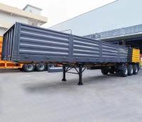 China 3-Axis Sidewall Semi-Trailer Fence-Type Cargo Bulk Trailer with 5.5 Tons Capacity for sale
