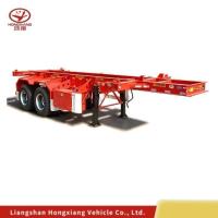 China 3-Axle 4 Axles Carbon Steel Container Frame Lander Skeleton Chassis Semi Truck Trailer for sale