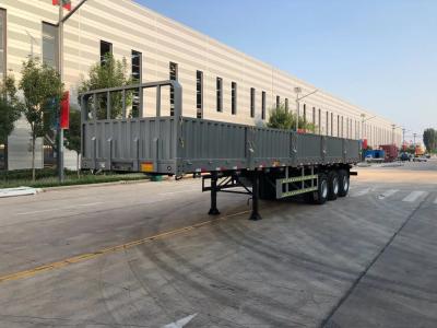 China Carbon Steel 3 Axles 13m 40ton Removable Side Wall Fence Cargo Semi Truck Trailer for sale