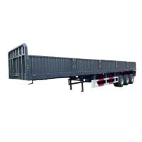 China Carbon Steel 3 Axles 13m 40ton Removable Side Wall Fence Cargo Semi Truck Trailer for sale