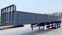 China Carbon Steel 3 Axles 13m 40ton Removable Side Wall Fence Cargo Semi Truck Trailer for sale
