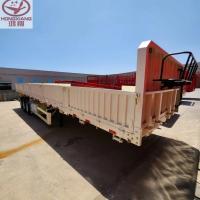 China High Wall Fence Truck Semi Livestock Trailer with 3 Axles 50 Tons Bulk Cargo Cattle Transport for sale