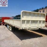 China High Wall Fence Truck Semi Livestock Trailer with 3 Axles 50 Tons Bulk Cargo Cattle Transport for sale