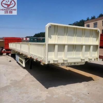 China Manufacture 3 Axles Cargo Fence Full Trailer Semi Trailer with and Customizable Sizes for sale