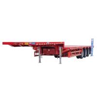 China 1 Year After-sales Service 3 Axles Skeleton Chassis Truck Container Flatbed Trailer for sale