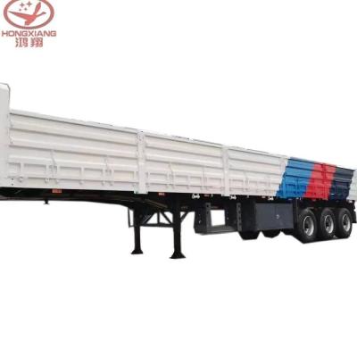 China Grade Light Duty 3 Axles 13m 40ton Removable Side Wall Fence Cargo Semi Truck Trailer for sale