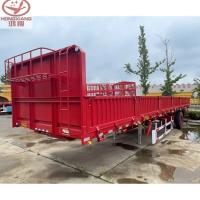 China Grade Light Duty 3 Axles 13m 40ton Removable Side Wall Fence Cargo Semi Truck Trailer for sale
