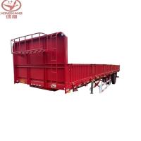 China Grade Light Duty 3 Axles 13m 40ton Removable Side Wall Fence Cargo Semi Truck Trailer for sale