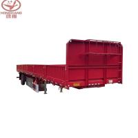 China 50 Tons 60 80t Curtain Side Wall Semi Truck Cattle Livestock Fence Cargo Trailer 3 4axles 40FT for sale