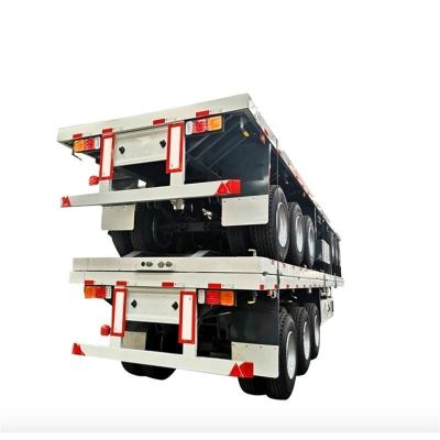China 3 Axles 40 FT Flatbed Skeleton Semi-Trailer for Semi Truck Trailer and Competitive for sale