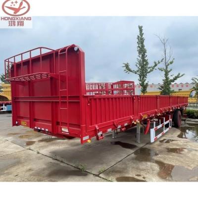 China 2 Axle 50t 60t 80t Bulk Cargo Fence Semi Trailer for Transport of Animals and Plants for sale