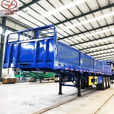 China 2 Axle 3axle 40 60 Tons Side Wall Fence Cargo Semi Trailer with Tire Number 8.12.16 for sale