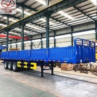 China 2 Axle 3axle 40 60 Tons Side Wall Fence Cargo Semi Trailer with Tire Number 8.12.16 for sale