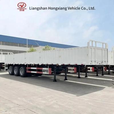 China 3axles 4axles 40-80tons Side Wall Semi Trailer with 12 Twist Lock Drop Side Trailer for sale