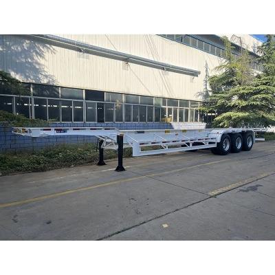 China 20-45FT Skeleton Container Semi Trailer with Well-Known Axles and High Load Capacity for sale