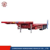 China 2/3 Axle 20/40 FT Flatbed Trailer Customized Color Skeleton Chassis Deck Semi Trailer for sale