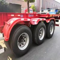 China Semi-Trailer Flatbed Semi Trailer 3 Axle Container Flatbed Semi-Trailer Truck Trailers for sale
