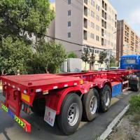 China Semi-Trailer Flatbed Semi Trailer 3 Axle Container Flatbed Semi-Trailer Truck Trailers for sale