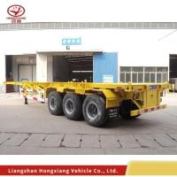 China Multi-link Suspension System Steel 2 Axle Container Transport Skeleton Semi Trailer for sale