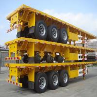 China 3 Axles Semi Truck Trailer EHL9400TPB Max Payload 28 Ton Steel Low Bed Semi Trailer for sale