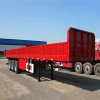 China 3 Axles Semi Truck Trailer EHL9400TPB Max Payload 28 Ton Steel Low Bed Semi Trailer for sale