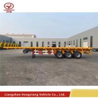 China 1820mm Tread ABS Anti-lock Braking System 20FT 40FT Skeleton Container Semi Trailer for sale