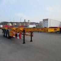 China Light Duty Van-type 2/3 Axles 20-40-45FT Air Suspension Slider Skeletal Container Chassis Semi-Trailer for sale