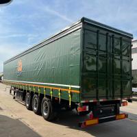 China ABS Anti-lock Braking System 3 4-Axle Trailer Closed Cargo Transport with PVC Tarpaulin for sale