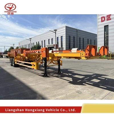 China 2 Axle 40FT Port Skeleton Semi-Trailer Container Chassis Trailer with 5.5 Tons Capacity for sale