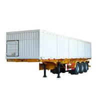 China 12 Meters Steel Box-Type 3-Axis Container Transport Semi-Trailer with Spinner Wing for sale