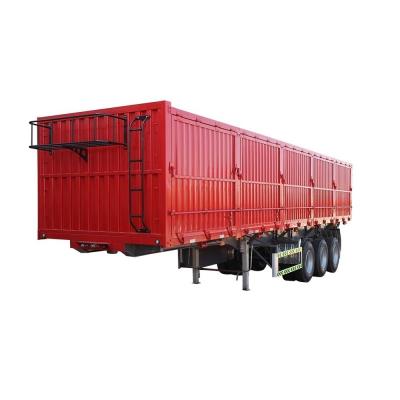 China 3-Axis 60-100 Tons Closed Semi-Trailer for ABS Anti-lock Braking System and Tread 1820mm for sale