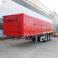 China 3-Axis 60-100 Tons Closed Semi-Trailer for ABS Anti-lock Braking System and Tread 1820mm for sale