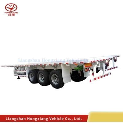 China Tread 1820mm 20/40/45 Feet Skeleton Container Chassis Truck Flatbed Trailer Semi Trailer for sale
