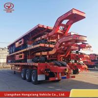 China 40FT 3 Axle Skeleton Trailer Frame Flatbed Trailer Immobilize Dual Line Braking System for sale