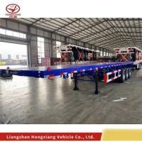 China 40FT 3 Axle Skeleton Trailer Frame Flatbed Trailer Immobilize Dual Line Braking System for sale