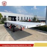 China 40FT 3 Axle Skeleton Trailer Frame Flatbed Trailer Immobilize Dual Line Braking System for sale