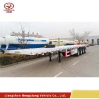 China 40FT 45FT 48FT 20FT 3 Axle Flatbed Container Trailer Truck with Multi-link Suspension for sale
