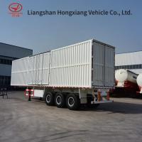 China 3 Axles 50 Tons Bulk Cargos Truck Trailer with PVC Side Curtain Sliding Semi Trailer 1 for sale