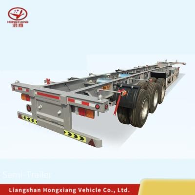 China Customizable Colour Skeleton Container Chassis Semi Trailer with Immobilize System for sale