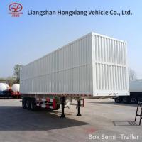 China 3/4 Axle Side Curtain Van Type Box Cargo PVC Tarpaulin Sliding 40FT 45FT Semi Trailer for sale