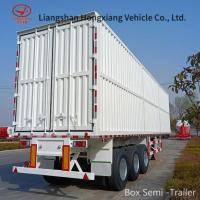 China 3/4 Axle Side Curtain Van Type Box Cargo PVC Tarpaulin Sliding 40FT 45FT Semi Trailer for sale
