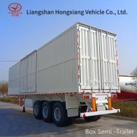 China 3/4 Axle Side Curtain Van Type Box Cargo PVC Tarpaulin Sliding 40FT 45FT Semi Trailer for sale