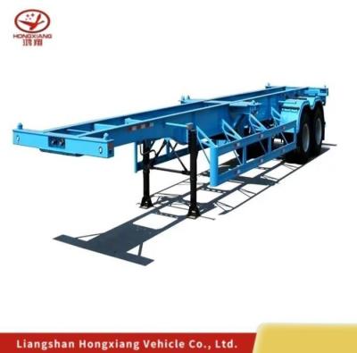China Skeleton Multi Axle Heavy Low Bed/Lowbed Ramp/Drop Deck Gooseneck Flatbed/Skeleton Semi Truck Trailer Lowboy 5.5 Tons for sale