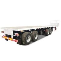 China 8.12.16 Tire 3/4 Axle 60 Ton Container Transport Flat Deck Truck Trailer Semi-Trailer for sale
