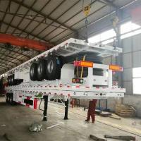 China ABS Anti-lock Braking System 3-Axis 40-Foot Container Flatbed Transport Semi-Trailer for sale