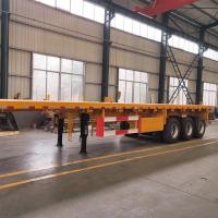 China ABS Anti-lock Braking System 3-Axis 40-Foot Container Flatbed Transport Semi-Trailer for sale