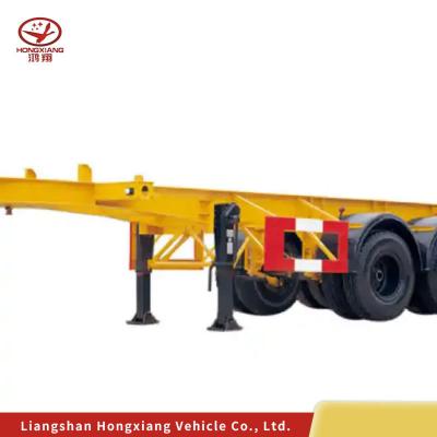 China Colour Vehicle Master Container Transporting Used Trailer Axles Skeleton Semi-Trailer for sale