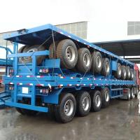 China 3 Axle 20 FT 40 FT Marine Container Flatbed Trailer Semi-Trailer with Customization for sale